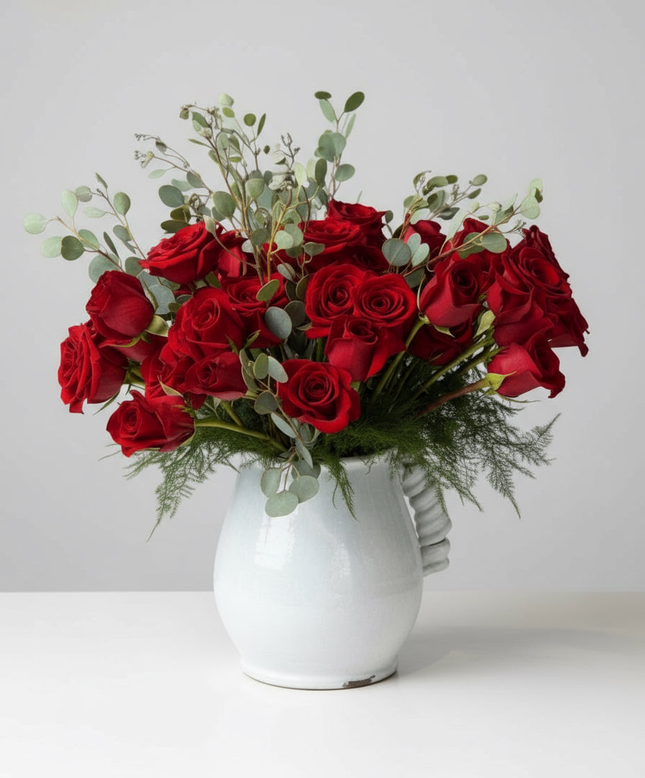 The Milton Red Rose Arrangement – For Something Beautiful